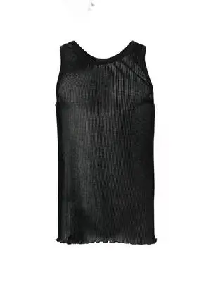 LANVIN Ribbed Tank Top - Black