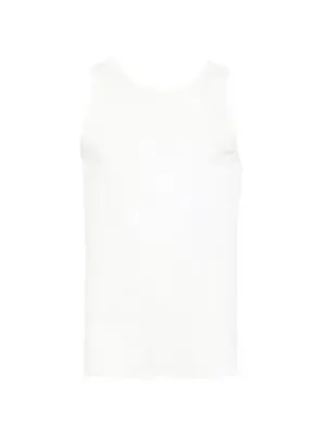 LANVIN Pleated Jersey Tank Top - White