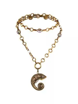 Etro Arnica Chameleon Crystal Necklace - Gold