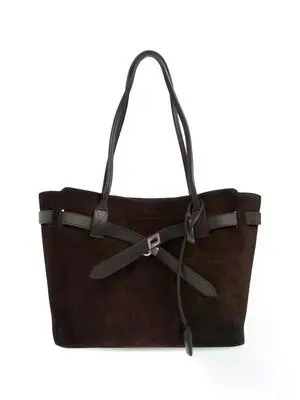 Balenciaga Medium Bel Air Leather Tote Bag - Brown