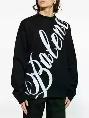 Balenciaga Logo-detail Knitted Sweater