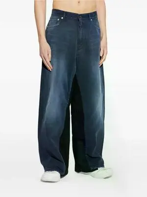Balenciaga Distressed Raw-cut Wide Leg Jeans