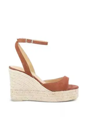 CastaÑer Brook Suede Wedge Espadrilles - Orange