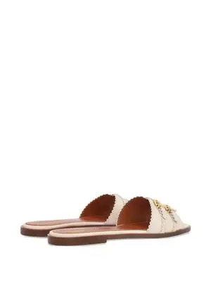 Zimmermann Goldie Buckle-fastening Leather Sandals - Neutrals