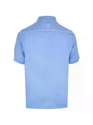 120% Lino Short-sleeve Shirt - Blue