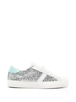 D.a.t.e. Hill Low Glitter Sneakers - Silver