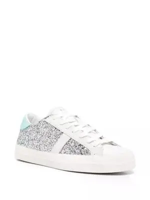 D.a.t.e. Hill Low Glitter Sneakers - Silver