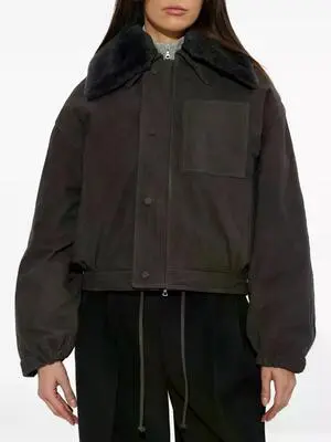 Victoria Beckham Fur-collar Pocket Jacket - Brown