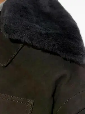 Victoria Beckham Fur-collar Pocket Jacket - Brown