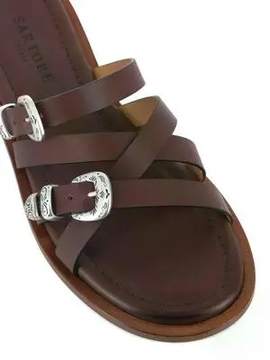 Sartore Buckle-strap Flat Sandals