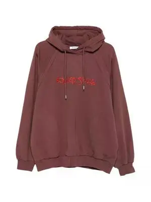 ÉTUDES STUDIO Logo-embroidered Hoodie - Red
