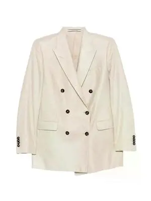 Tagliatore Double-breasted Flap-pocket Blazer - Neutrals