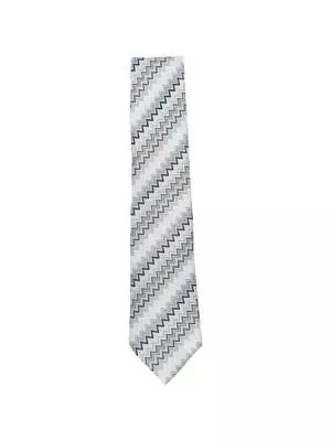 Missoni Zigzag-pattern Tie - Grey