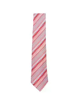Missoni Zigzag-pattern Tie - Red