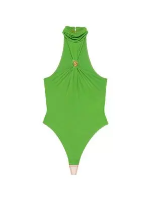 Elisabetta Franchi High-neck Bodysuit - Green
