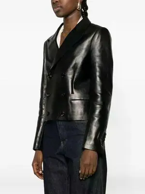 TOM FORD Double-breasted Leather Jacket