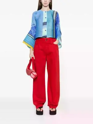 Issey Miyake Pleated Buttoned Blouse