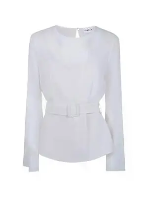 P.a.r.o.s.h Belted Blouse - White