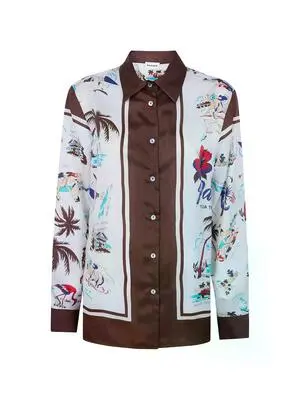 P.a.r.o.s.h Palm-print Shirt - White