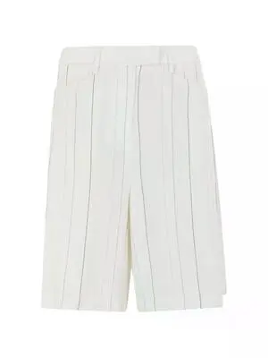 SEMICOUTURE Paloma Striped Shorts - White