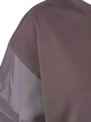 Brunello Cucinelli Mesh Panelled T-shirt - Brown