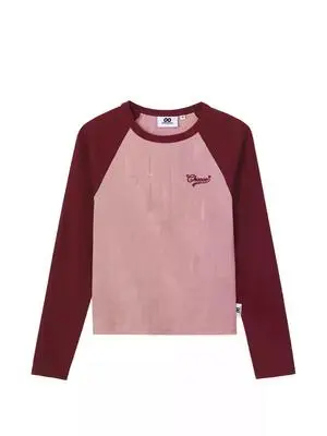 CHOCOOLATE Long-sleeve Ribbed T-shirt - Pink