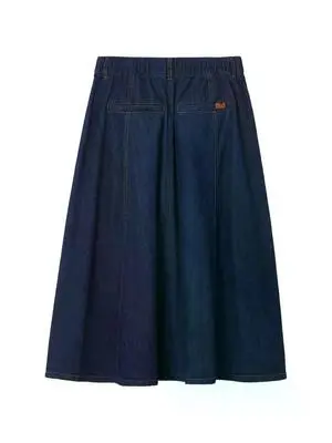 CHOCOOLATE A-line Skirt With Tonal Stitching - Blue