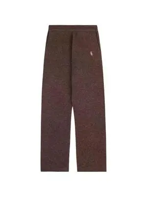 SPORTY & RICH Embroidered-logo Trousers - Brown