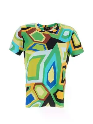 IRIE' Geometric Print T-shirt - Green
