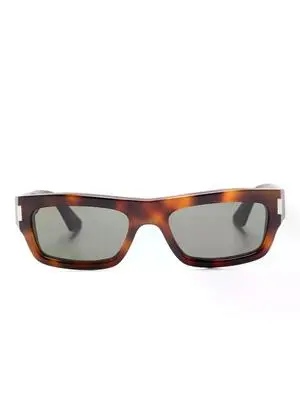 Saint Laurent Rectangle-frame Sunglasses - Brown
