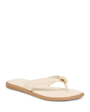 Dolce Vita Jaina Flip Flops - Bone Leather