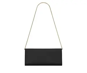 Saint Laurent Kate Clutch In Grain De Poudre Leather - Black