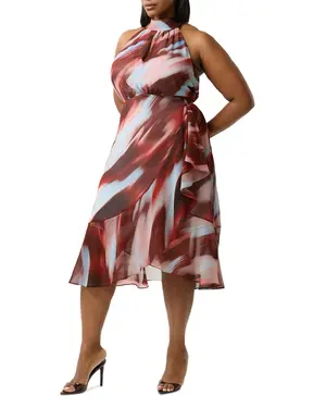 ESTELLE Madelena Printed Halter Dress