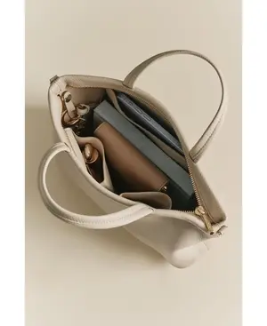 Cuyana Mini Easy Zipper Tote - Stone