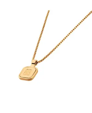 Balenciaga Nano Square Long Necklace - Gold