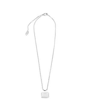 Balenciaga Nano Square Long Necklace - Silver