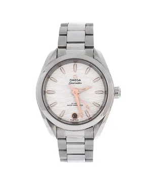 OMEGA Seamaster Aqua Terra 150m Co-axial Chronometer Automatic Watch In Stainless Steel 34mm - Dial Color: White