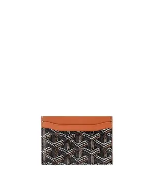 GOYARD Saint Sulpice Card Holder Coated Canvas - Black/brown