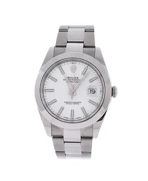 ROLEX Oyster Perpetual Datejust Automatic Watch 41mm - Dial Color: White