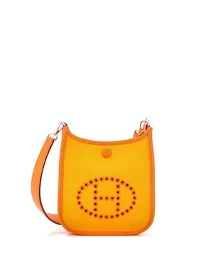 HERMES Tpm Neo Evelyne Bag Toile And Leather - Orange