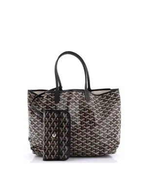 Goyard Pm Saint Louis Tote Coated Canvas - Black