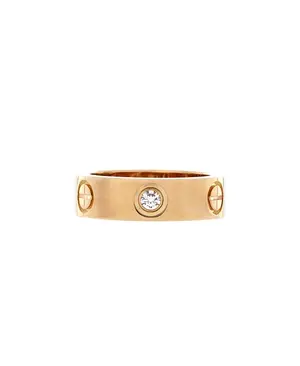 CARTIER Love 3 Diamonds Band Ring 18k With Diamonds - Gold