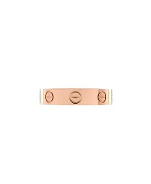 CARTIER Love Wedding Band 1 Diamond Ring 18k Rose Gold With Diamond - Pink