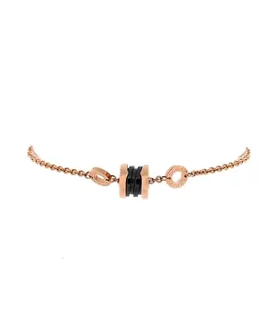 BVLGARI B.zero1 Soft Bracelet 18k Rose Gold With Ceramic - Pink