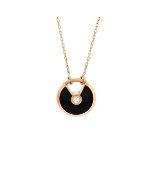 CARTIER Small Amulette De Pendant Necklace - Pink