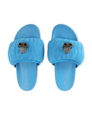 Kurt Geiger Eagle Puff Slide Sandal - Medium Blue