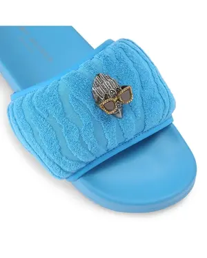 Kurt Geiger Eagle Puff Slide Sandal - Medium Blue