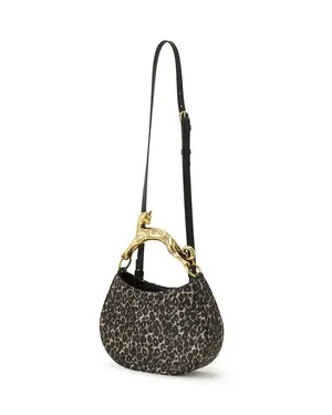 LANVIN Small Hobo Cat Raffia Bag