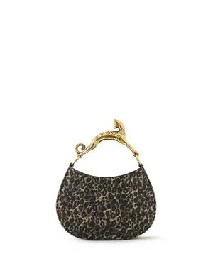 LANVIN Small Hobo Cat Raffia Bag