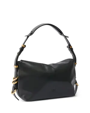 Pinko Saddle Horizontal Mini Leather Shoulder Bag